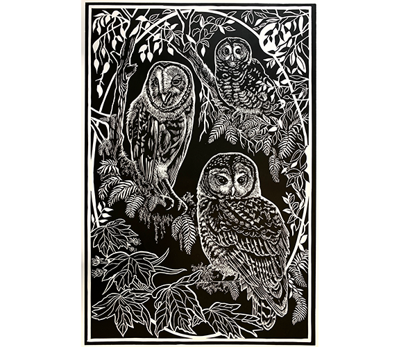 Childhood's End Gallery | "Three Owls" - Kathy Anderson | Olympia, WA ...