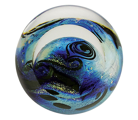 Childhood's End Gallery | Blue Planet Paperweight by Glass Eye Studio ...