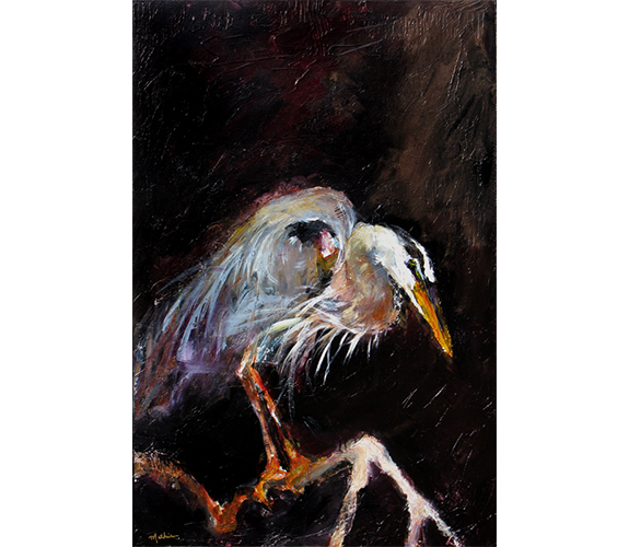 Childhood's End Gallery | "Night Heron Watching Fish Scatter ...