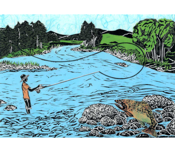 Childhood's End Gallery | "First Cast on the St. Joe" - Mimi Williams ...